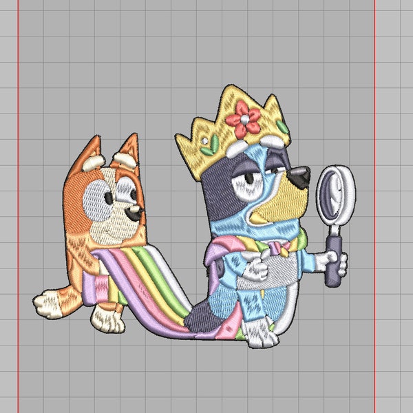 Bluey Pes Embroidery File - Etsy