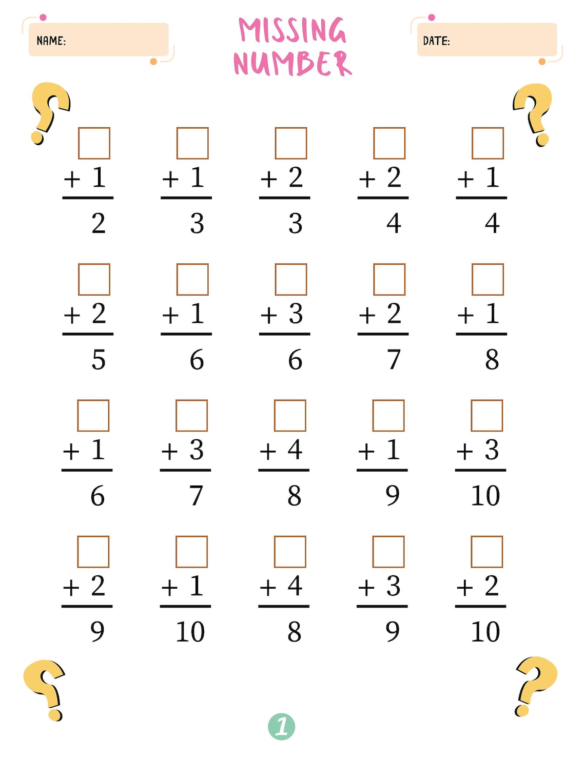 Preschool 15 Addition and Subtraction Worksheets 5 Addition Pages 5 ...