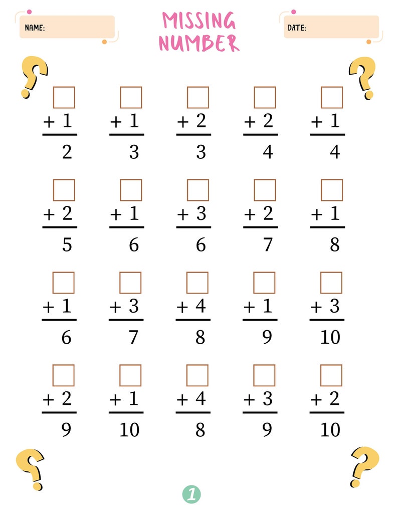 Preschool 15 Addition and Subtraction Worksheets 5 Addition Pages 5 ...