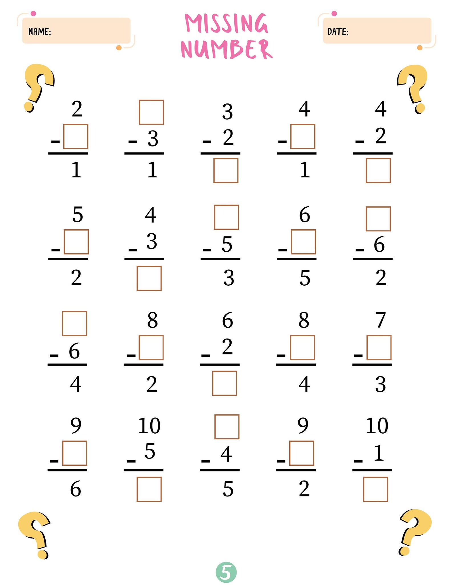 Preschool 15 Addition and Subtraction Worksheets 5 Addition Pages 5 ...
