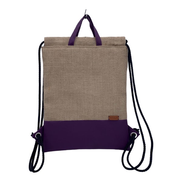 Burlap Backpack - Etsy