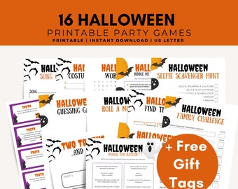 Halloween 13 Game Bundle Printable Halloween Party Games Halloween ...