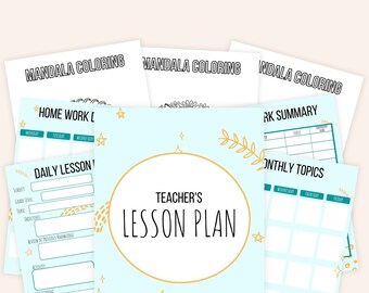 Lesson Plan Template, Lesson Planner Printable, Homeschool Teacher ...