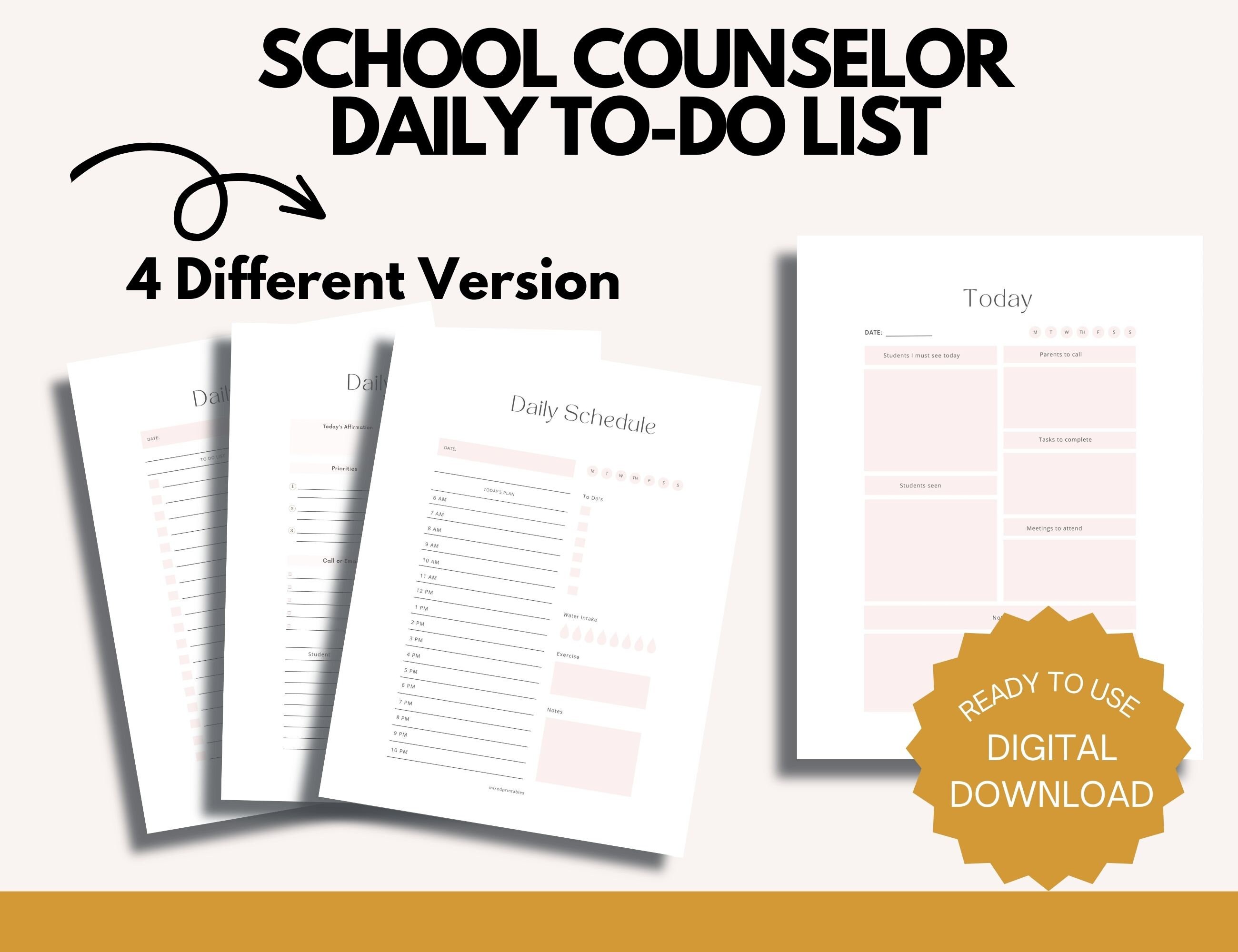 School Counselor Planner Printable Binder – Session Notes and Caseload ...