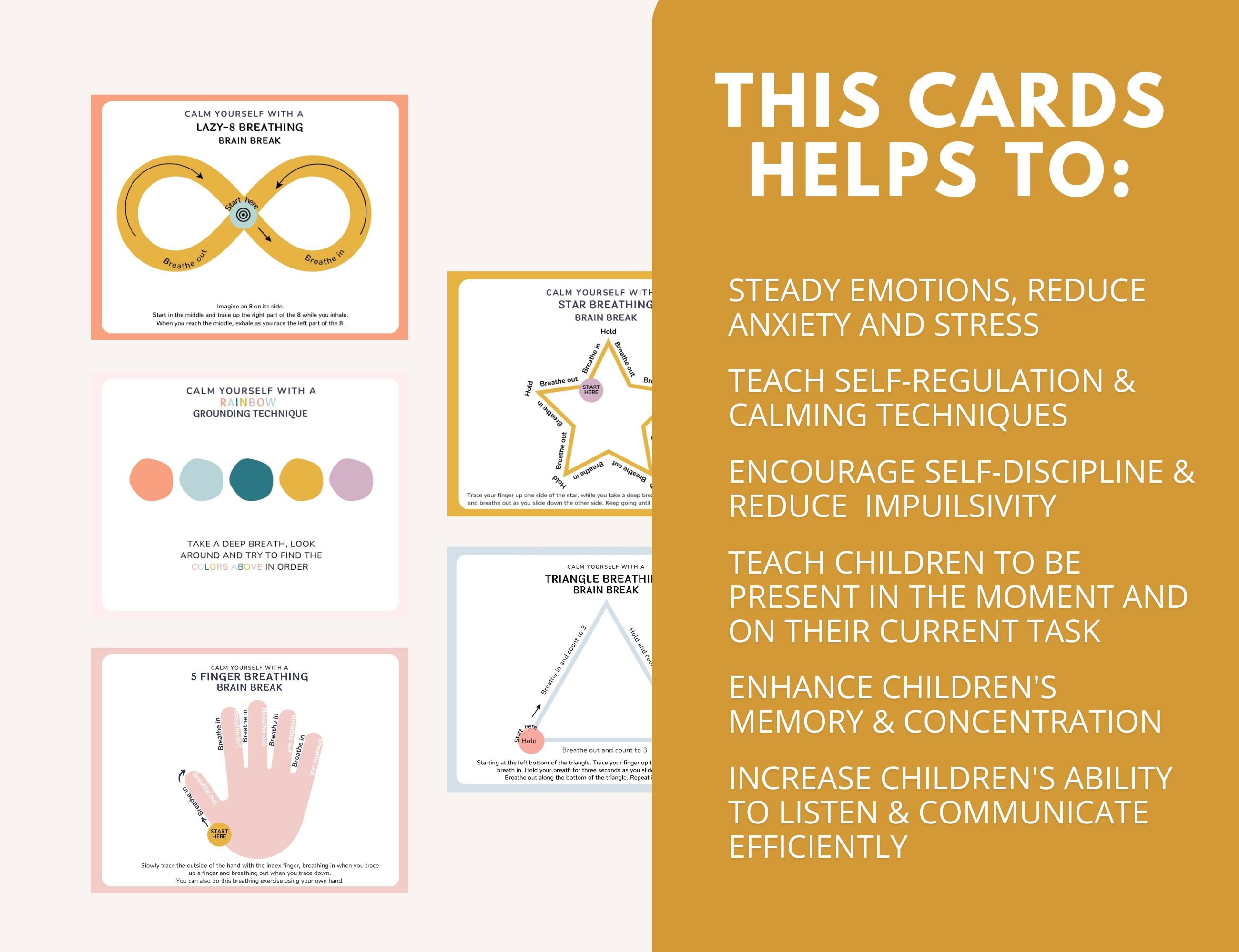 Mindfulness Breathing Exercises Activities for Kids Breathing - Etsy