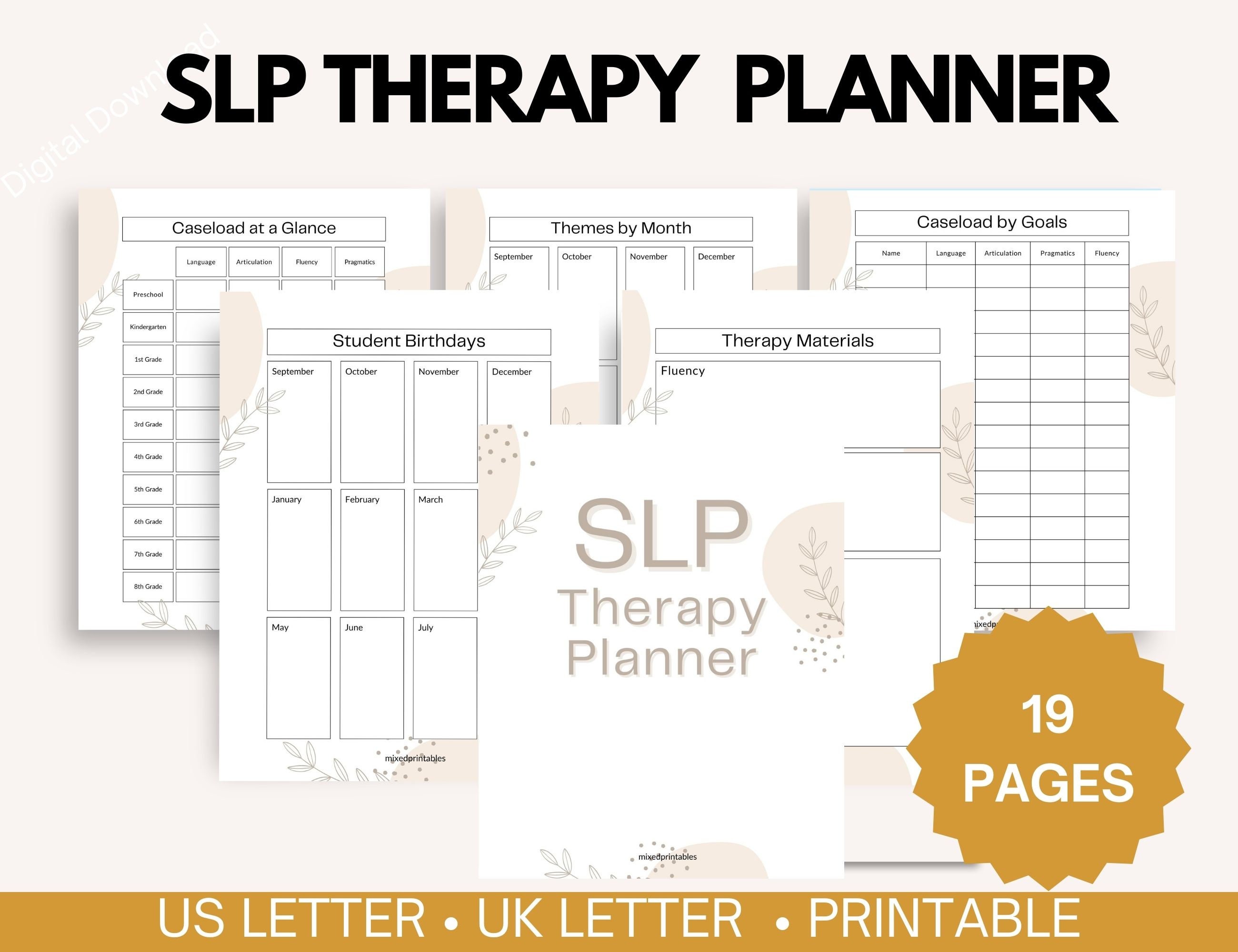 Speech Therapy Planner Speech Planner IEP Planner SLP - Etsy