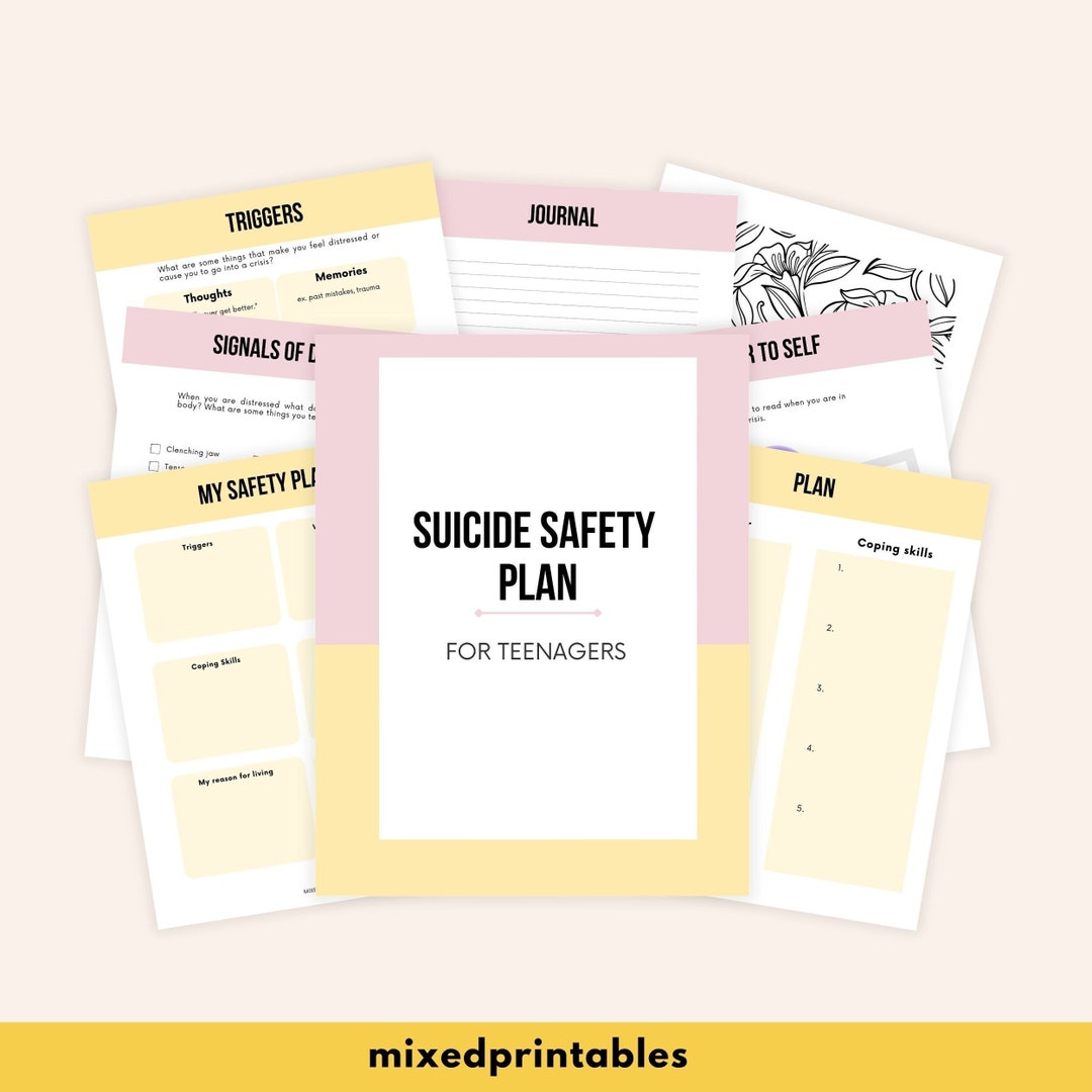 Safety Plan Processing, Mental Health Crisis Plan, School Counselor ...