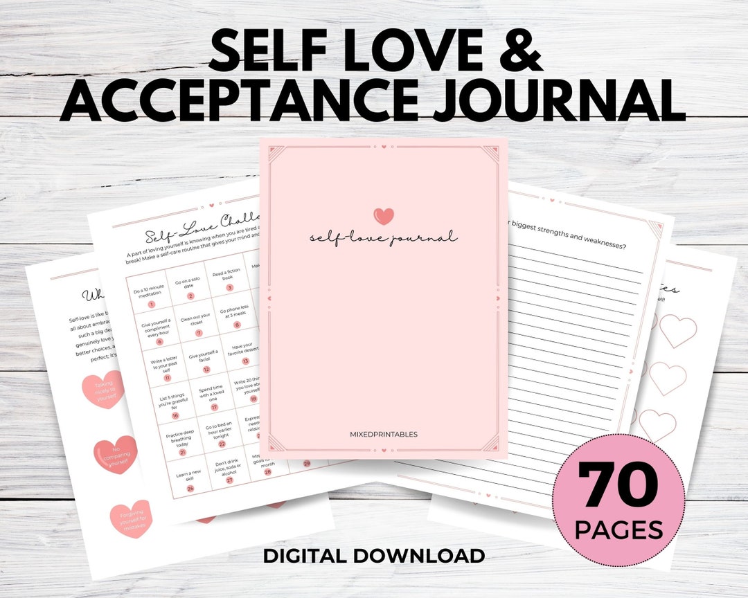 Self-acceptance Self Love Journal, Self Help Journal, Self-care ...