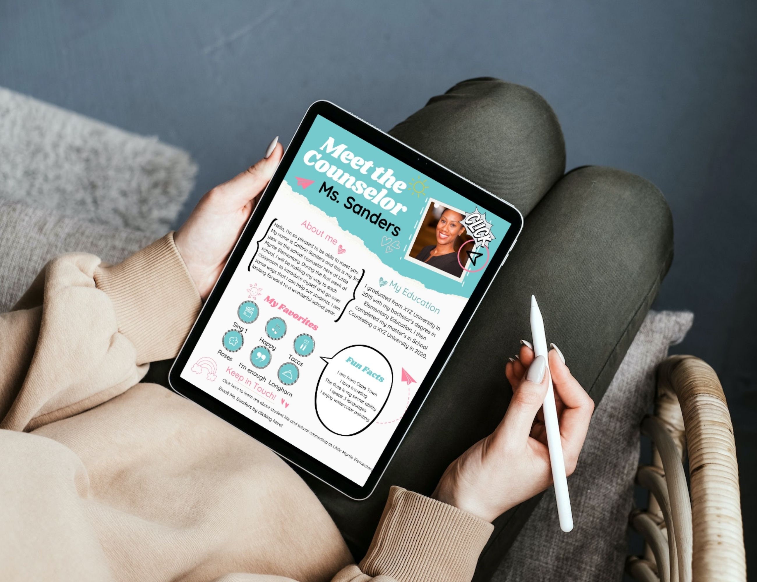 Editable Meet the Counselor Template | Canva School Counseling Resource ...