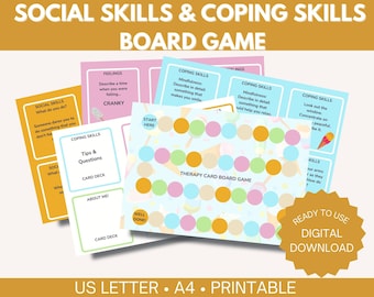 Social Skills Board Game, Mental Health, Group Therapy Activity ...