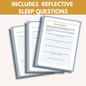 Sleep Hygiene Worksheets, Sleep Journal, Sleep Habits, Nightmare ...