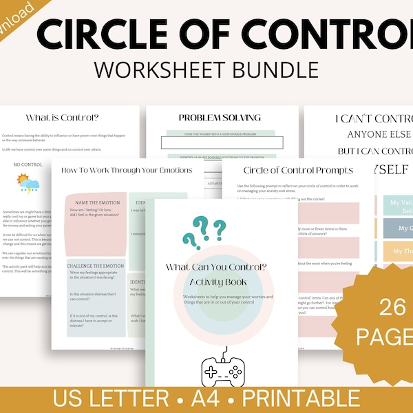 Circle of Control Printable (You'll Enjoy) - Etsy