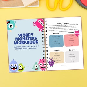 The Worry Monster Anxiety Workbook for Kids Printable Activities ...