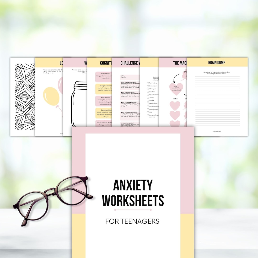 Anxiety Workbook | Mental Health Journal Printable | CBT Therapy ...