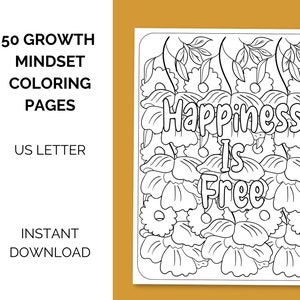Printable Growth Mindset Coloring Pages Inspirational, Motivational ...