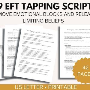 EFT Tapping Script, EFT Guide to Release From Limiting Beliefs, Alternative Therapy for Self ...
