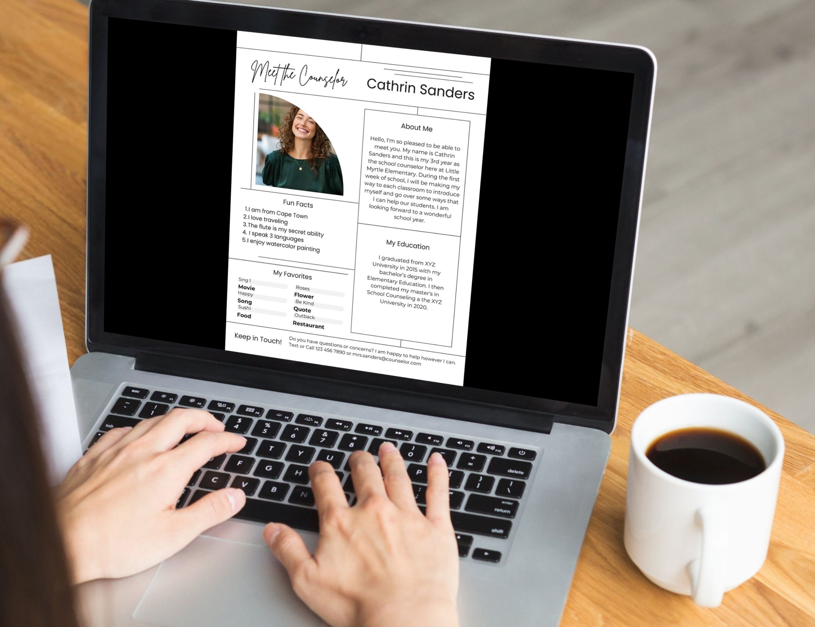 Editable Meet the Counselor Editable Minimaliscounselor Canva Template ...