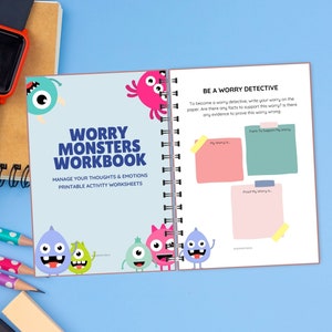 The Worry Monster Anxiety Workbook for Kids Printable Activities ...