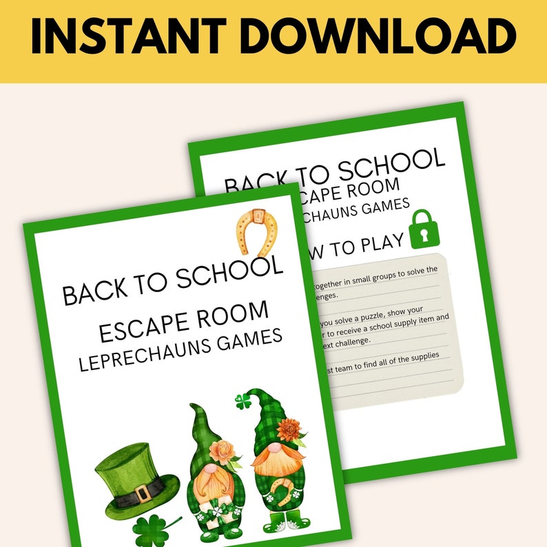 St Patricks Day Scavenger Hunt for Kids Leprechaun Treasure Hunt Teens ...