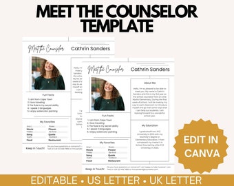Editable Meet the Teacher Editable Boho Template Teacher Canva Template ...