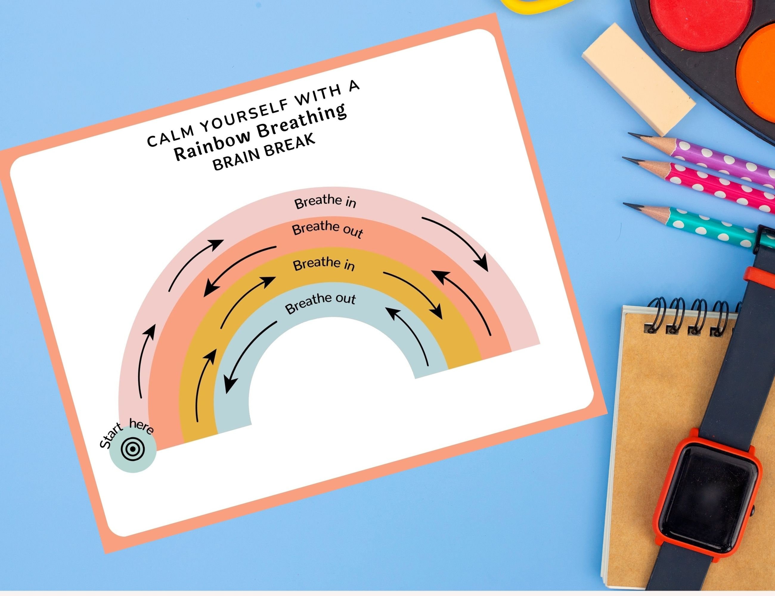 Mindfulness Breathing Exercises Activities for Kids Breathing - Etsy