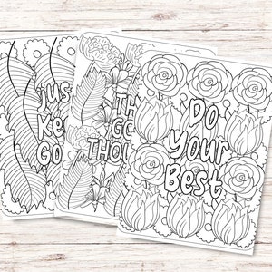 Printable Growth Mindset Coloring Pages Inspirational, Motivational ...