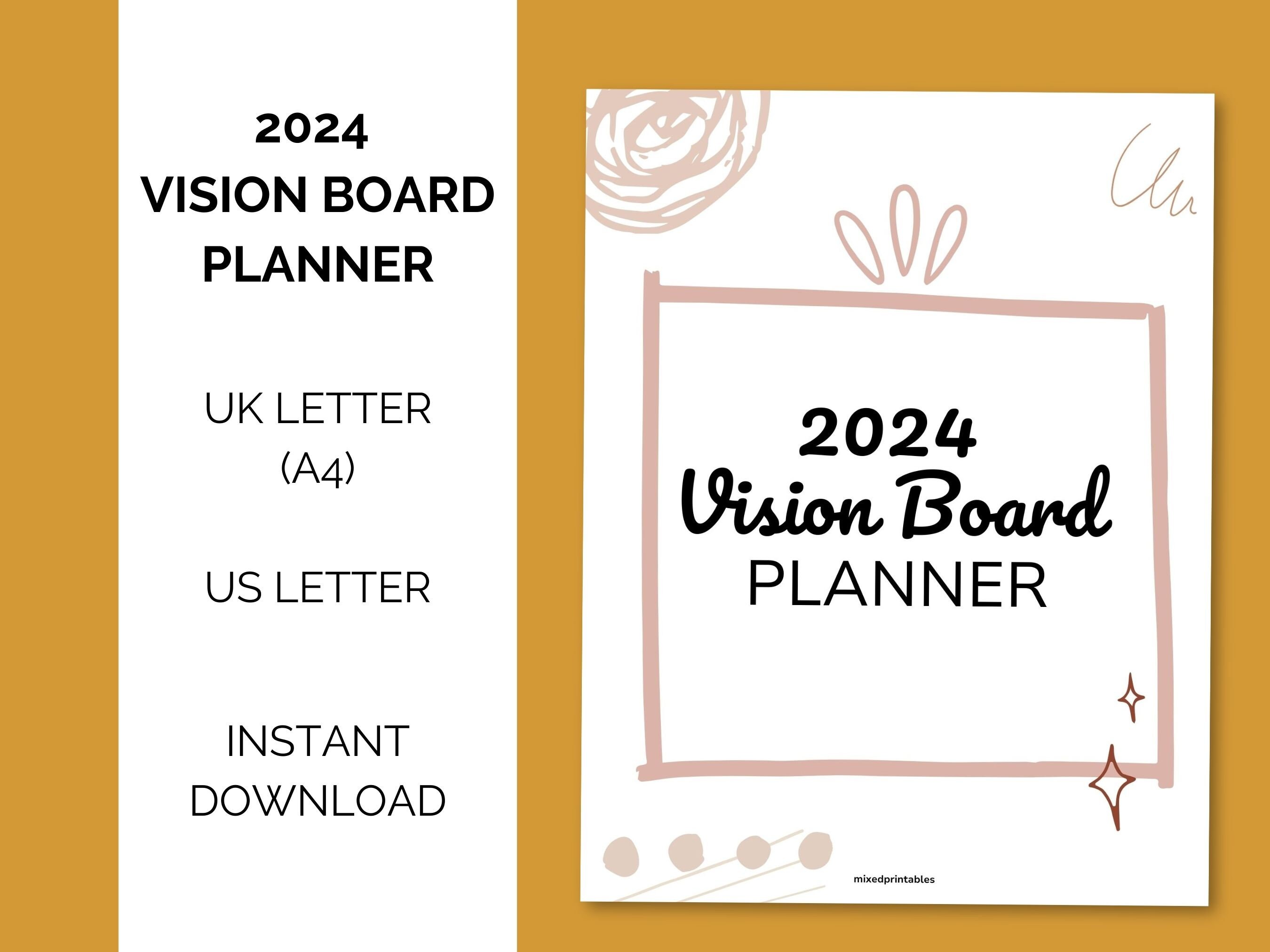 2024 Vision Board Planner Vision Board Journal 2024 Vision - Etsy