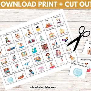 Printable Daily Routine Cards for Kids Toddler Visual Schedule and ...