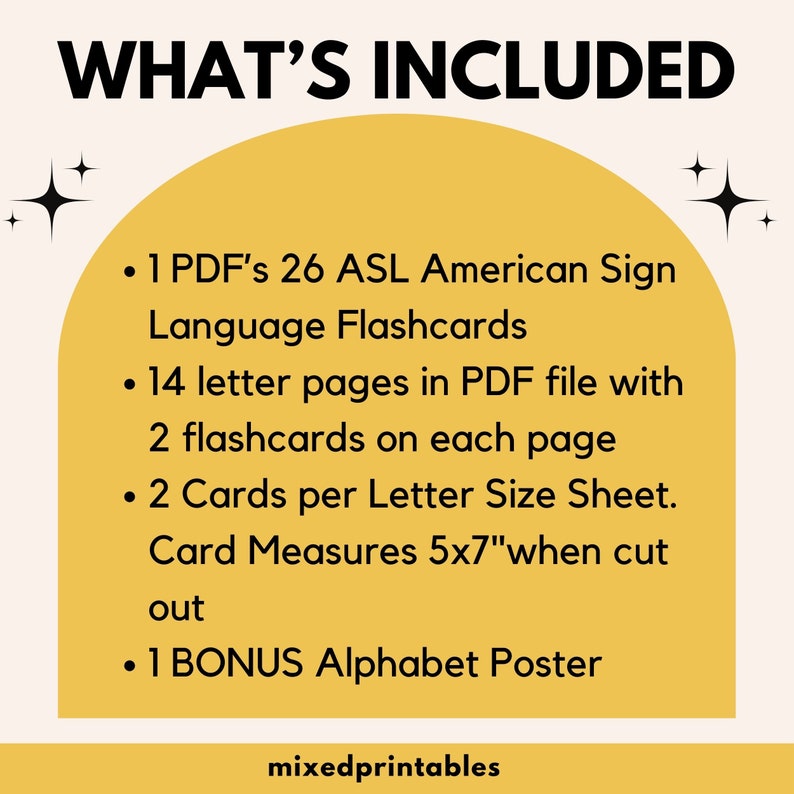 ASL Alphabet Printable, American Sign Language Alphabet ASL Flashcards ...