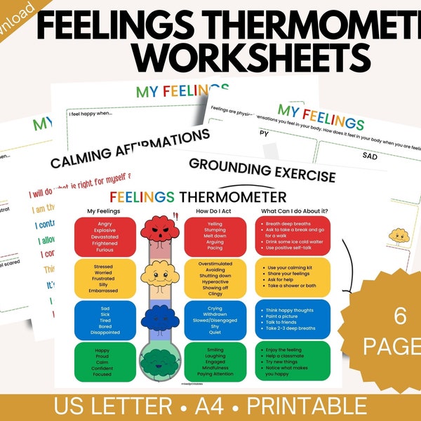 Zones of Regulation Worksheet - Etsy