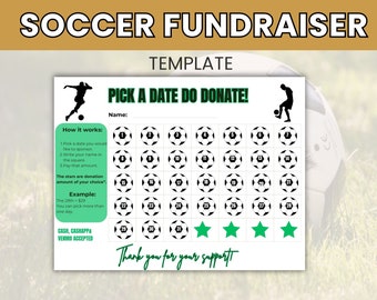 Editable Soccer Calendar Fundraiser Template Clear the Board ...