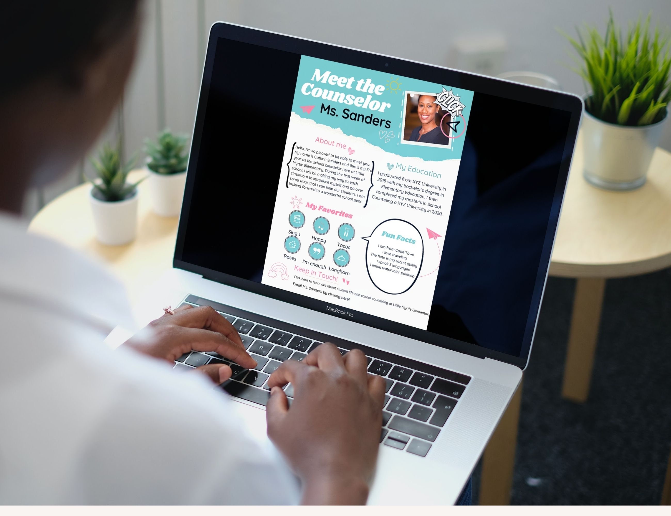 Editable Meet the Counselor Template | Canva School Counseling Resource ...