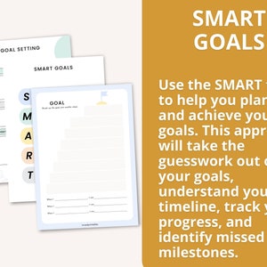 SMART Goals Worksheets for Teens Plan, Track, and Achieve Your Goals ...