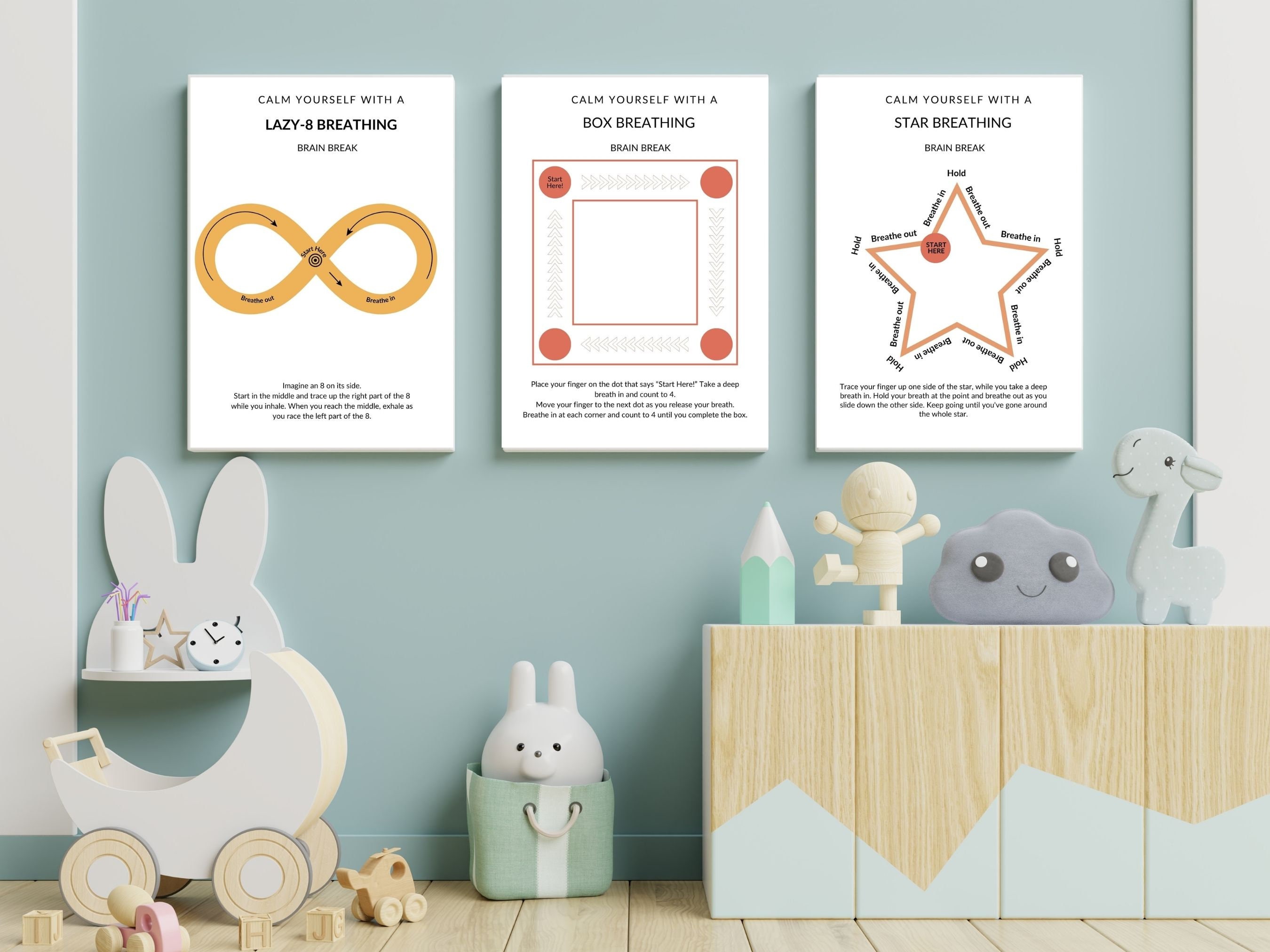 Calm Down Posters 12 Mindfulness Signs Calm Down Corner Classroom Decor ...