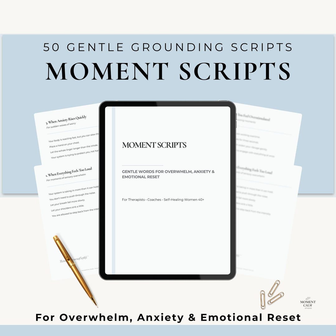 Anxiety Scripts Printable | Calming Affirmations & Grounding Phrases ...