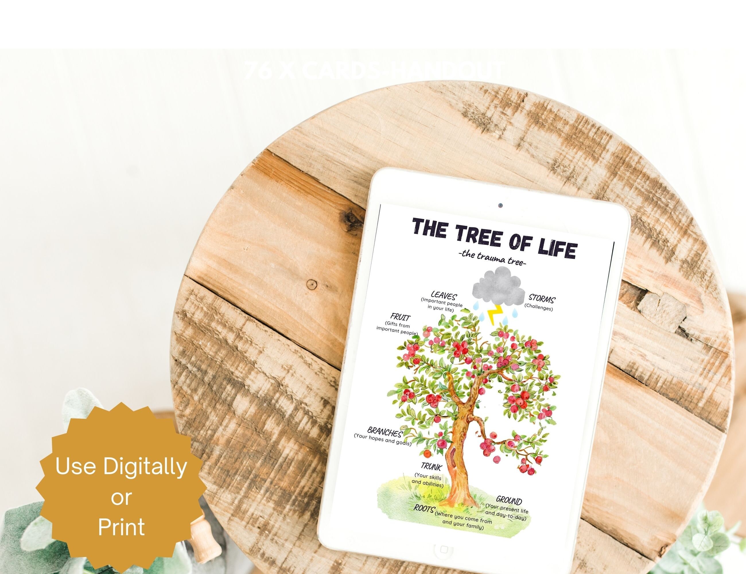 Narrative Therapy Tree of Life for Trauma, Trauma Therapy Worksheets ...