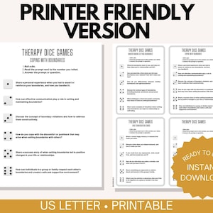 Therapy Dice Games: SEL Prompts for Kids & Teens (printable) - Etsy