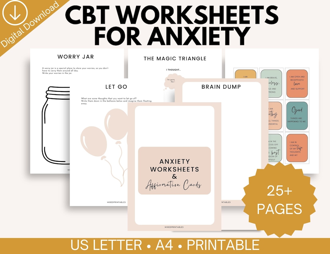 Anxiety Workbook for Teens Anxiety Relief Workbook Anxiety Help Therapy ...
