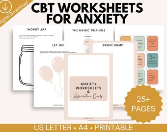 CBT Therapy Worksheets Cbt Bundle for Teens and Adults CBT Coping Skill ...