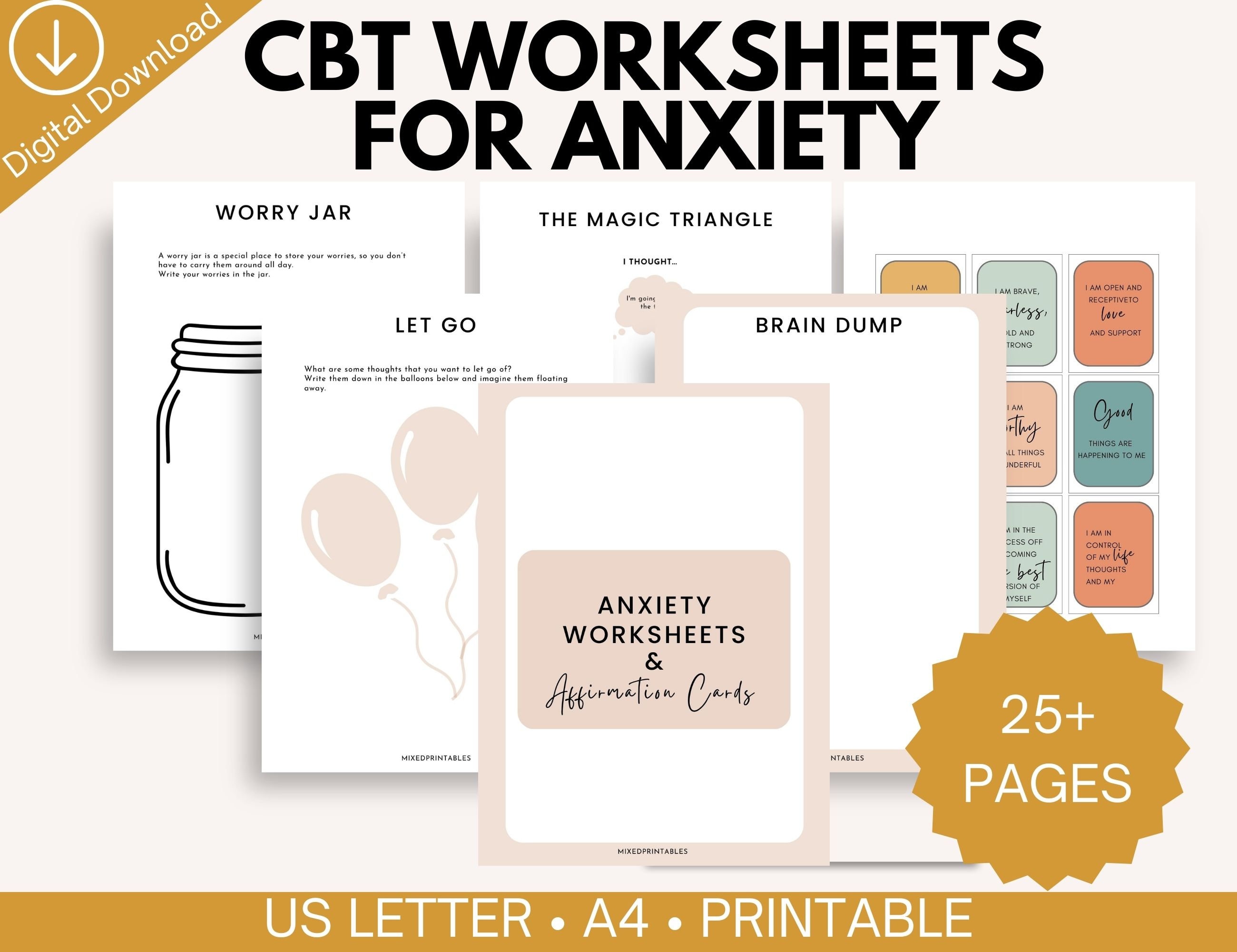 CBT Therapy Worksheets Cbt Bundle for Teens and Adults CBT Coping Skill ...