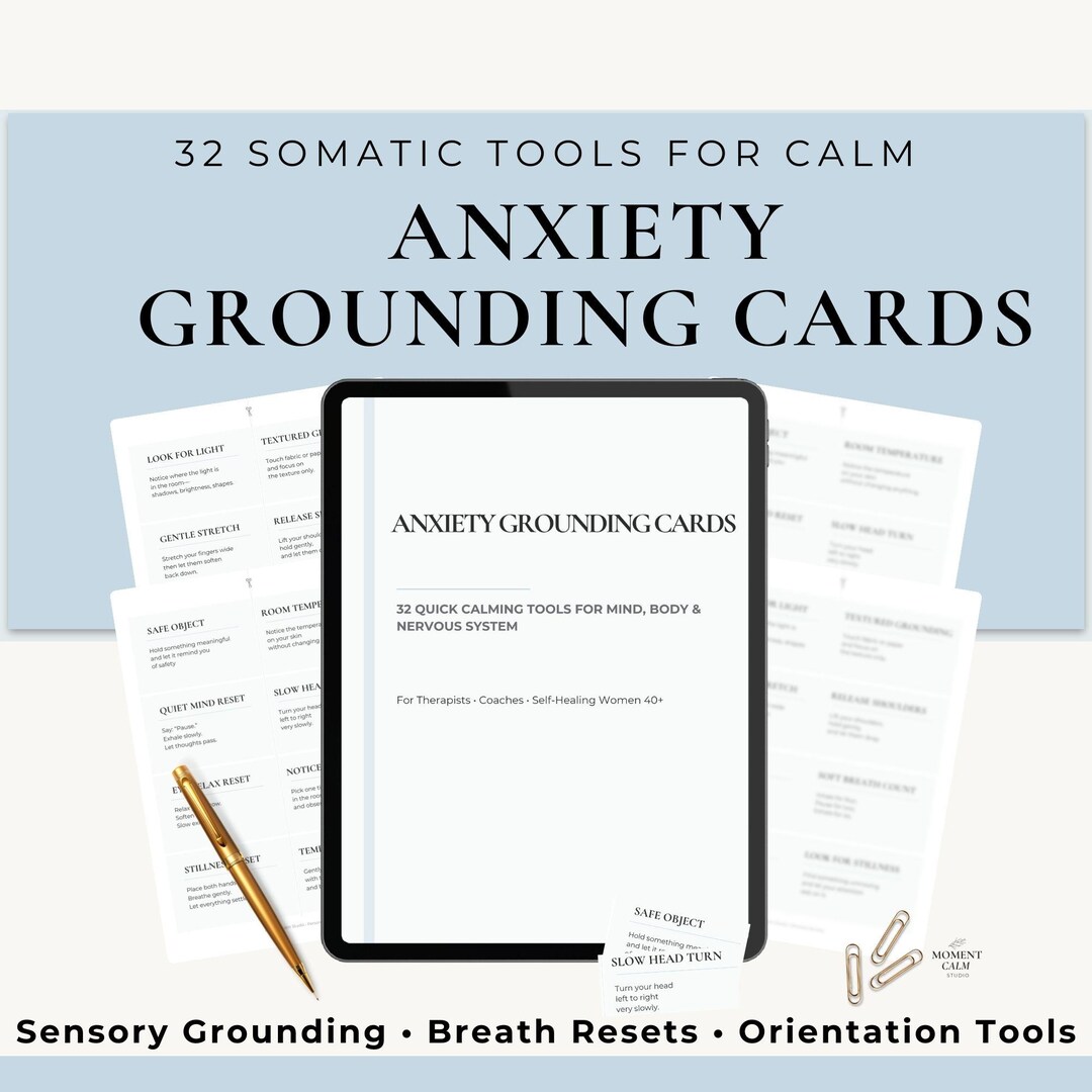 Anxiety Grounding Cards Printable | 32 Somatic Calm Tools PDF - Etsy UK