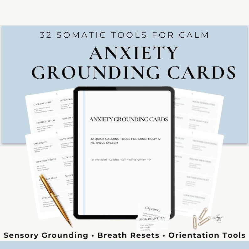 Anxiety Relief Cards Printable | Grounding Techniques & Coping Skills ...