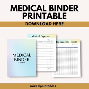 Printable Medical Planner Binder | Health & Appointment Tracker ...