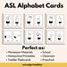 ASL Alphabet Printable, American Sign Language Alphabet ASL Flashcards ...