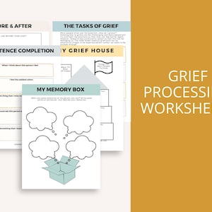 Grief Mental Health Worksheet, Healing Tool for Coping With Loss, Self ...