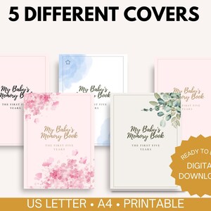 Baby Milestone Memory Book Template, Baby First Year Scrapbook ...