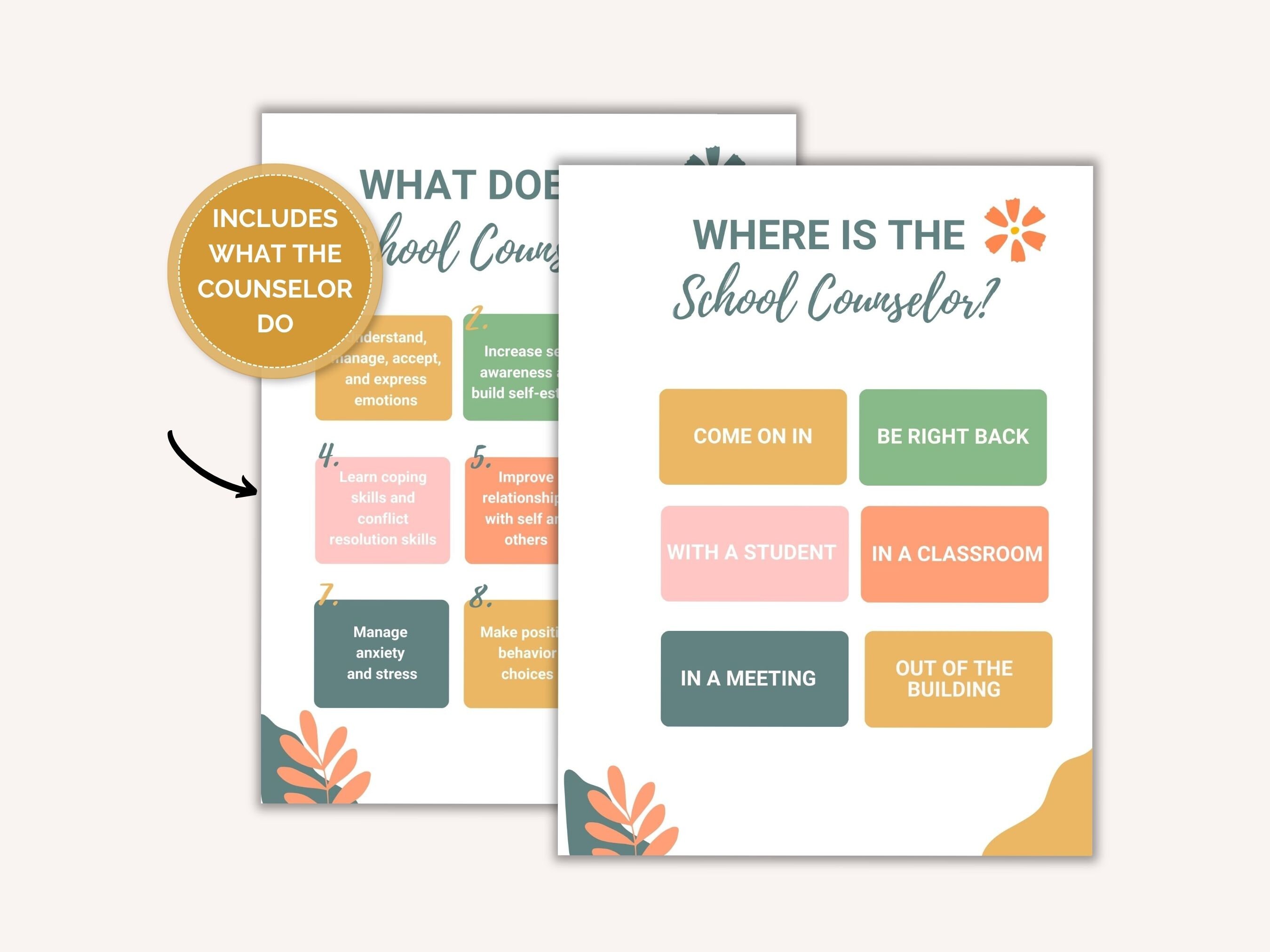 School Counselor Door Sign Where is the Counselor Counseling Office ...