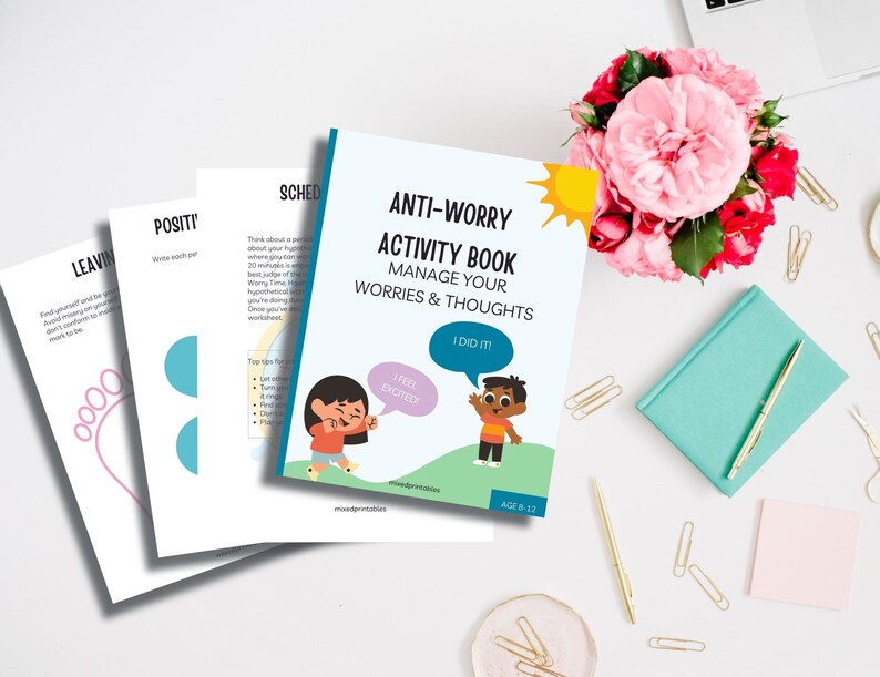 Anxiety Therapy Workbook Printable Worksheets for Panic Worry and ...