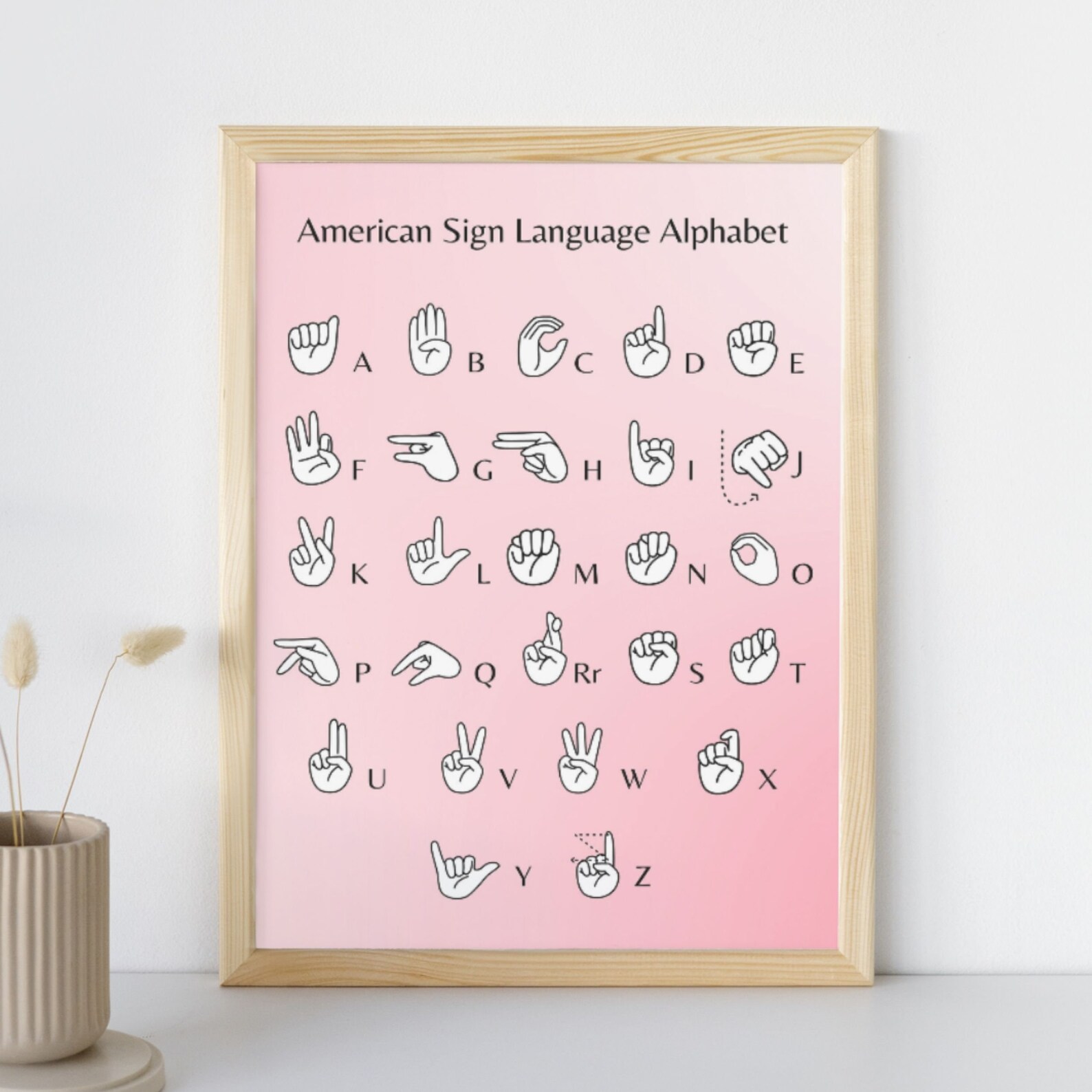 ASL Alphabet Poster, American Sign Language Poster, Printable ASL ...