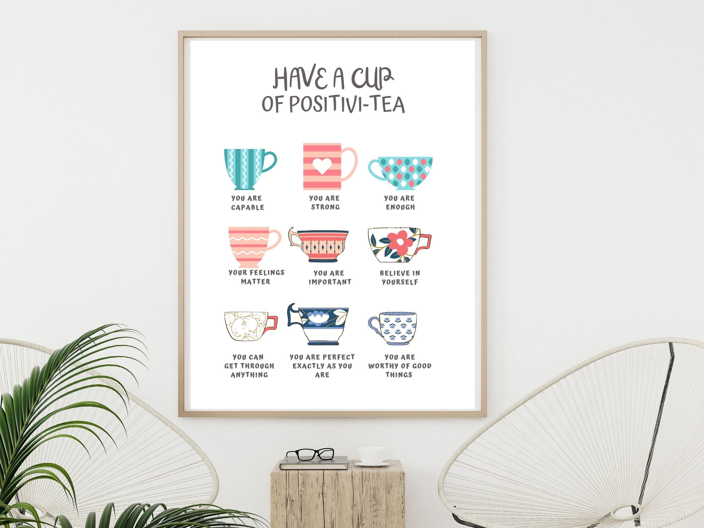 Positivi-tea Positivity Self Affirmation Digital Print - Etsy